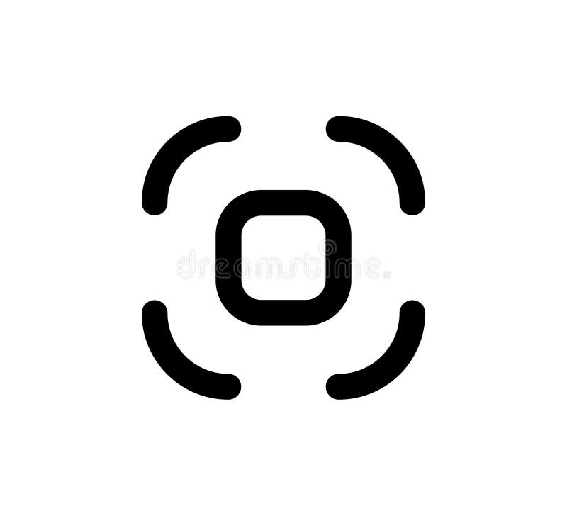 Screenshot Icon. Capture Symbol. Scan QR Code Line Icon. Center Focus ...