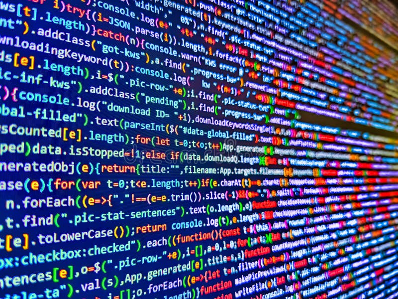 Screenshot With Random Parts Of Program Code Programming Coding With Editor Colorful Themes