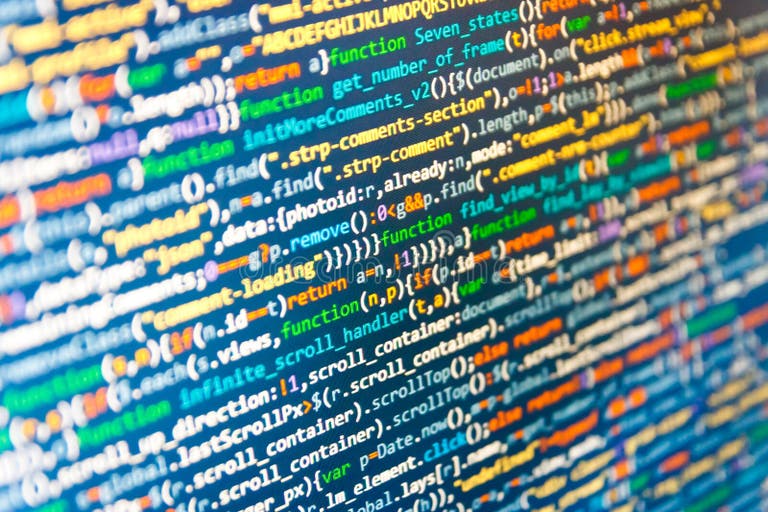 Screenshot with Random Parts of Program Code. Stock Photo - Image of ...