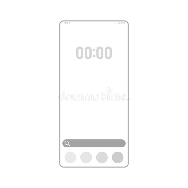 Screenshot Taking Tool Smartphone Interface Vector Template Mobile App