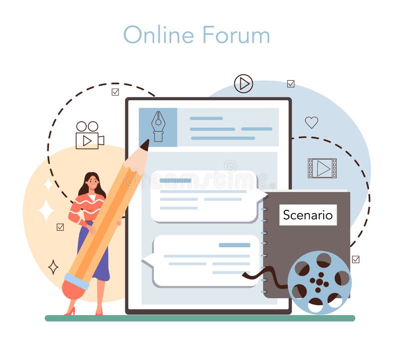 Screenwriter Online Service or Platform. Playwright Create a Screenplay ...