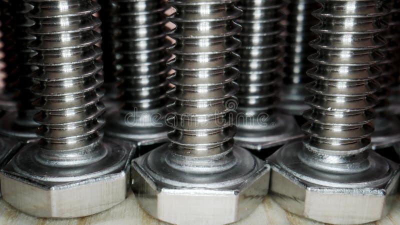 And Bolt Close-up. Construction Hardware Background Stock Video - Video ...