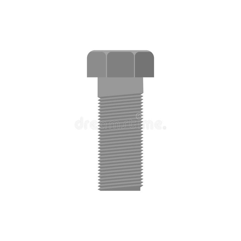 Bolt Flat Design Vector Illustration Isolated on White Background Stock ...