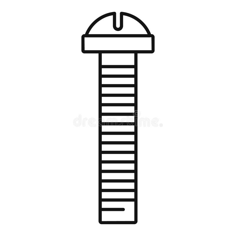 Screw-bolt Hardware Icon, Outline Style Stock Vector - Illustration of ...