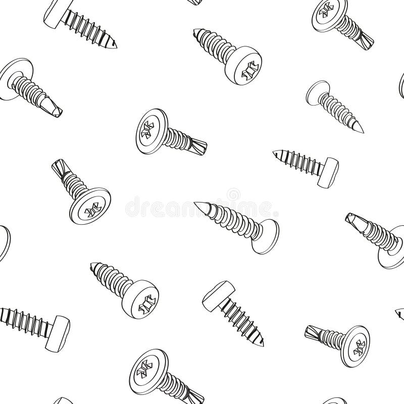 Bolt self-tapping stock illustration. Illustration of nail - 302123425