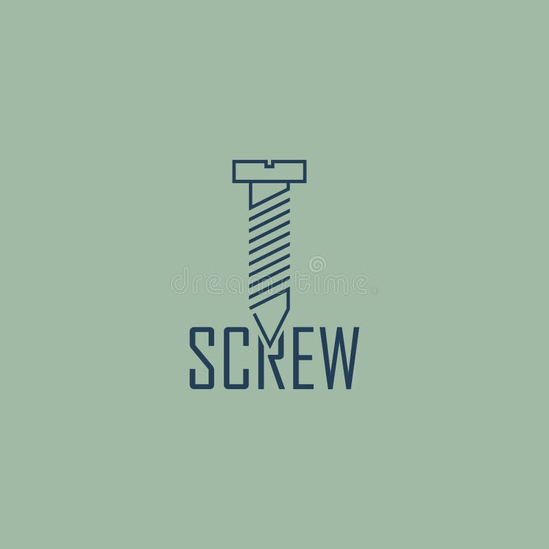 Screw. Color Yellow and Text Vector Logo Design Stock Vector ...