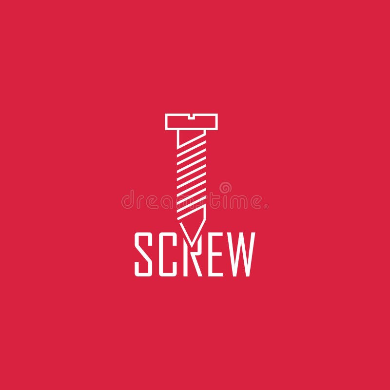 Screw. Color White and Text Vector Logo Design Stock Vector ...