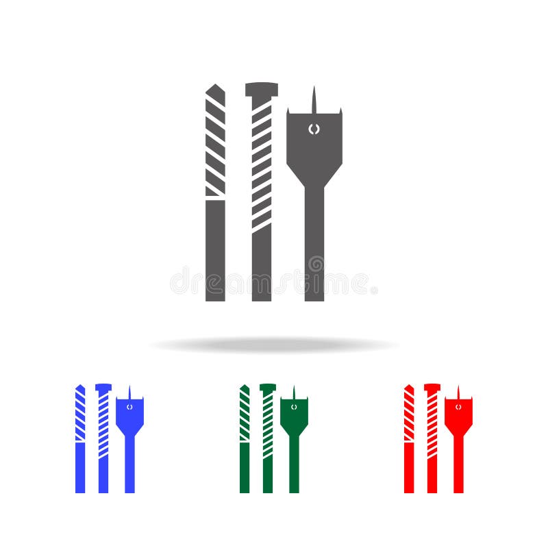 Driver Bit Set Icon.. Elements of Construction Tools Multi Colored ...