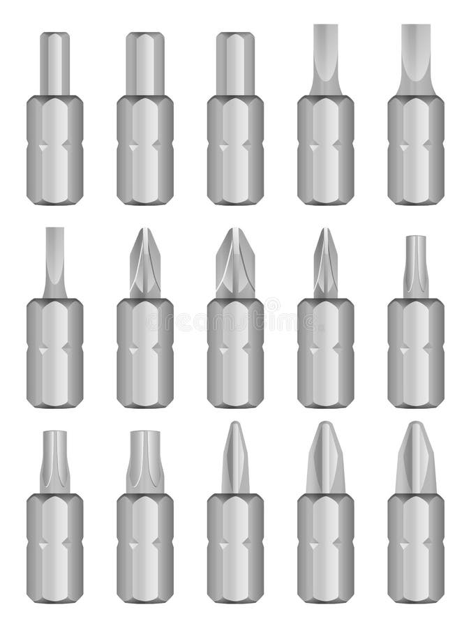 Driver bit stock vector. Illustration of steel, screwdriver - 53332520