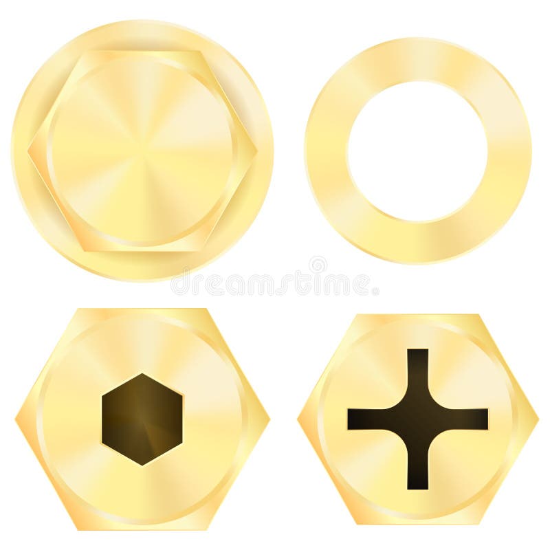 Heads. stock vector. Illustration of chrome, thread - 132219635