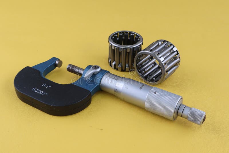 Micrometer on Black Background. Stock Photo - Image of metering, tool ...