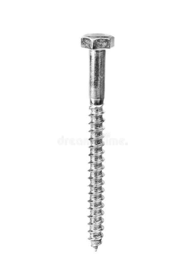 Screw-nail stock photo. Image of chrome, steel, single - 42076826