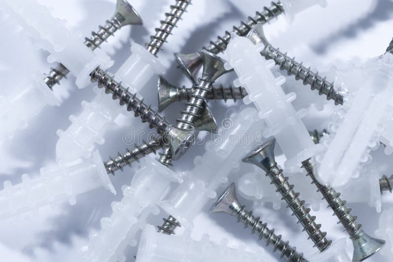 Nails and plugs stock image. Image of closeup, texture - 12720749