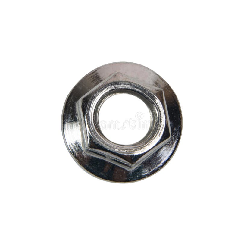 Nut Thread Isolated Iron on the White Background Stock Image - Image of ...