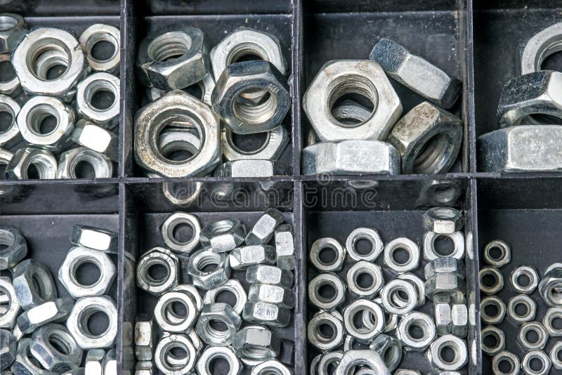 Screws, Bolts, Nuts and Other Carpenter Stuff in a Stock Image - Image ...