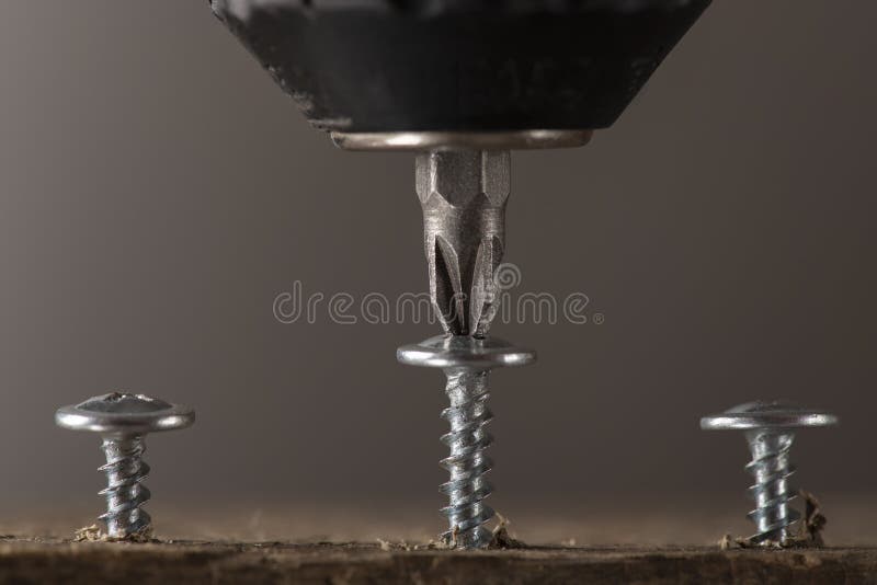 The is Screwed in with a Screwdriver. Stock Photo - Image of macro ...