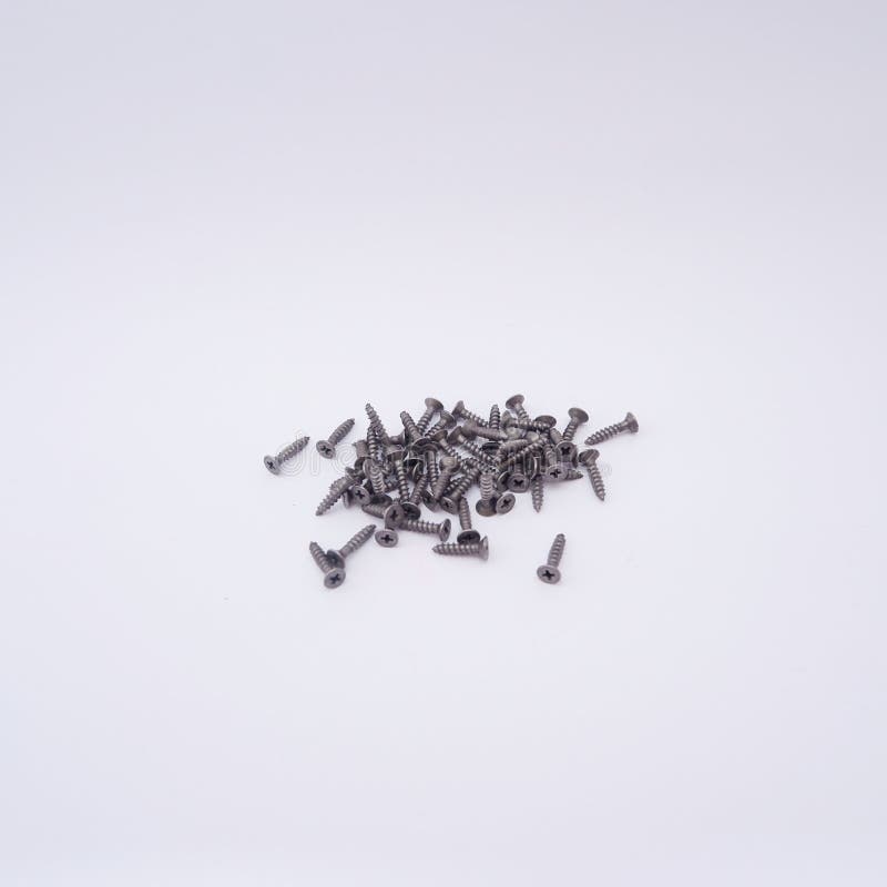 Some Screws Isolated on a White Background Stock Photo - Image of head ...
