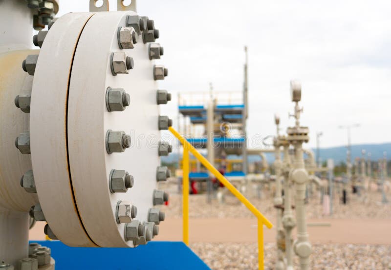 Screw-on Stud-mounted Gas Heater Inspection Hatch Cover Stock Photo ...