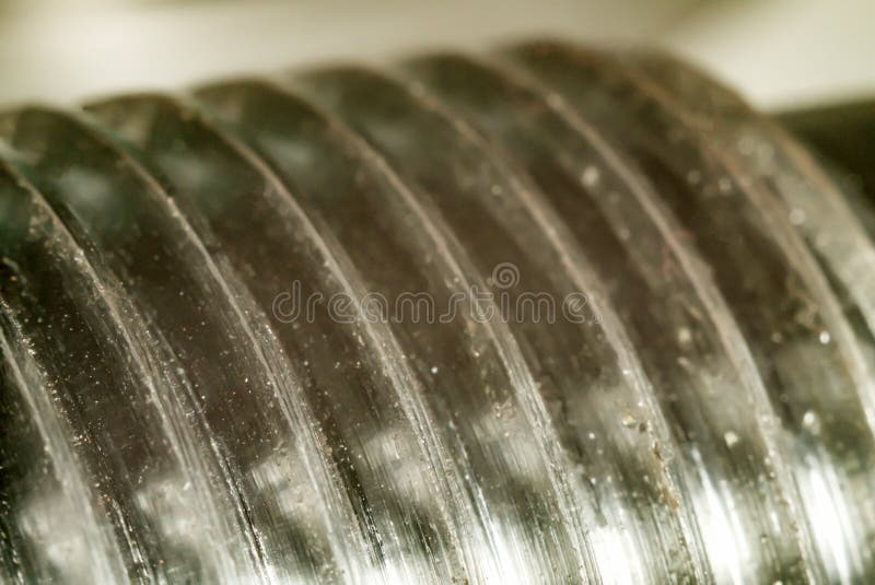 Thread, Bolt Closeup. Macro Photo of a Spiral Thread Stock Image ...