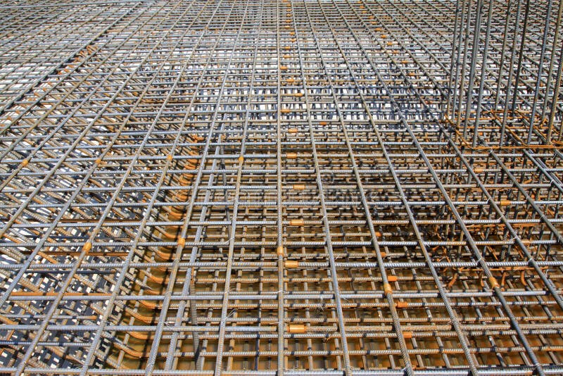 Thread steel bar framework stock image. Image of building - 216400561
