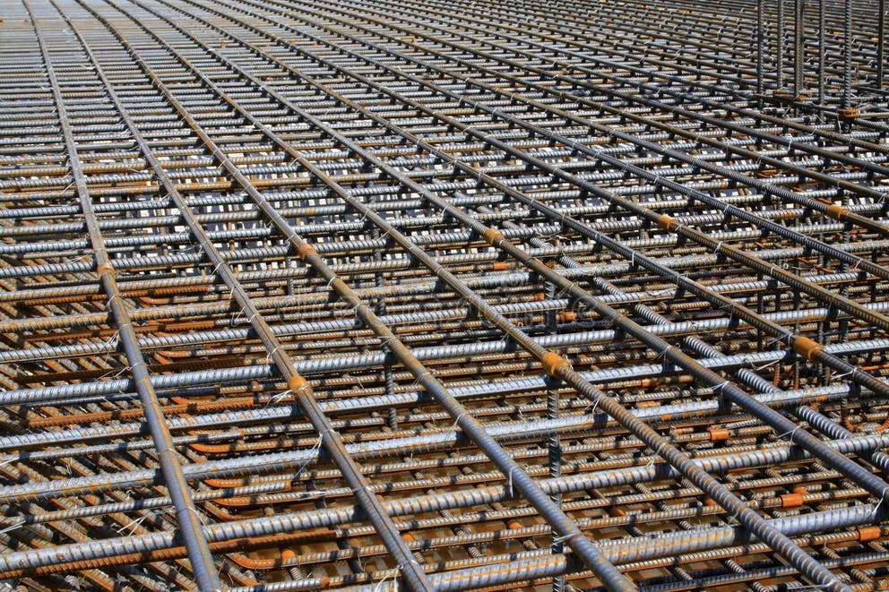 Thread steel bar framework stock photo. Image of industry - 363945752