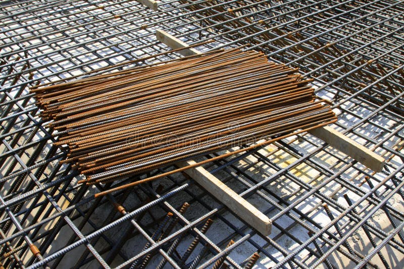 Thread steel bar framework stock photo. Image of concrete - 363945840