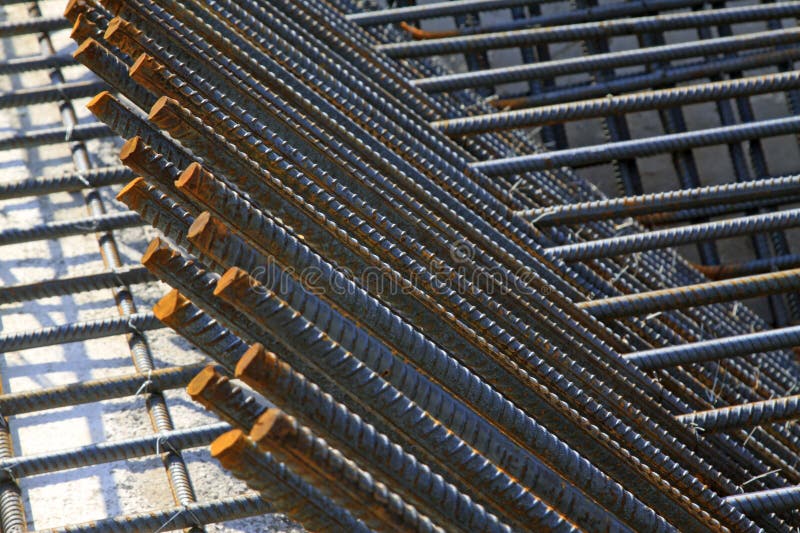 Thread steel bar framework stock photo. Image of development - 371068604