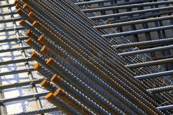 Thread steel bar framework stock photo. Image of development - 371068604