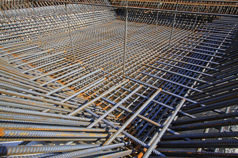 Thread steel bar framework stock image. Image of development - 378853571