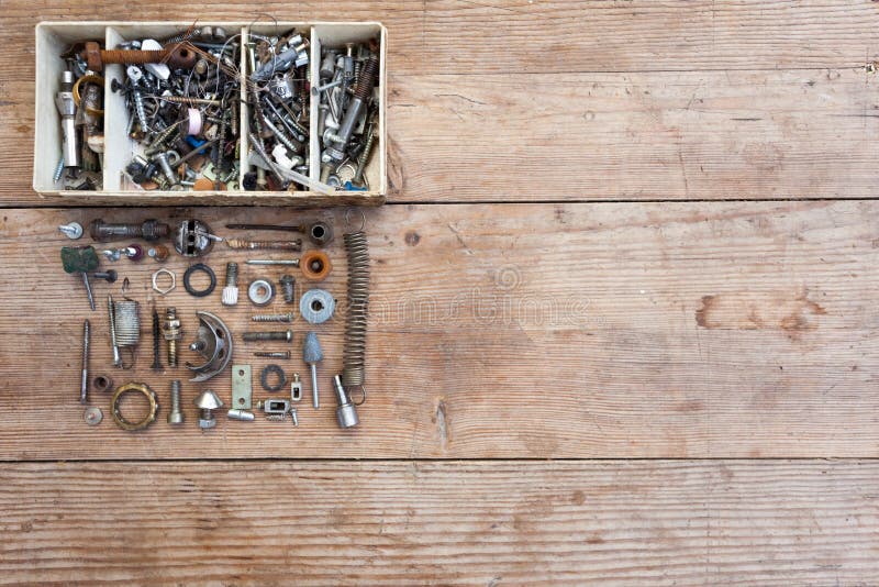 Tool Box on Wood Background Stock Photo - Image of copy, building: 97251412