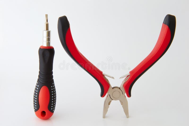 Pliers and screwdriver stock photo. Image of metal, equipment - 134826036
