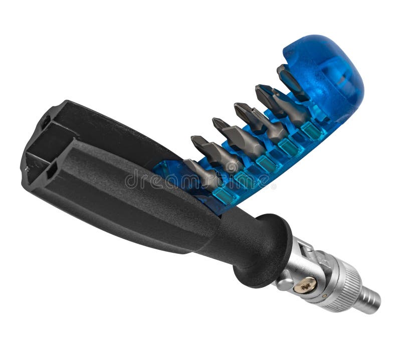 Screwdriver, Bit Holder and Bit Set, Tool, Isolated on White Background ...