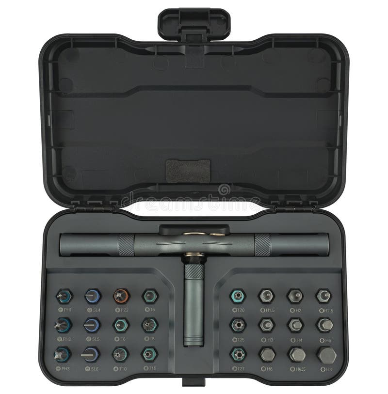 Screwdriver, Bit Holder and Bit Set, Tool, Isolated on White Background ...