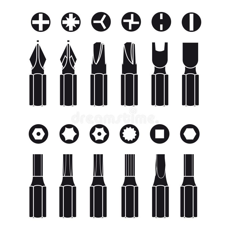 Screwdriver Bit Icon. Vector Concept Illustration for Design Stock ...