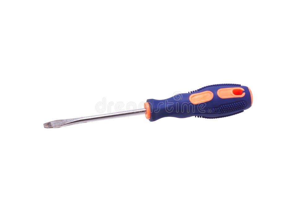 Screwdriver with a Blue Handle. Stock Image - Image of handle, view ...