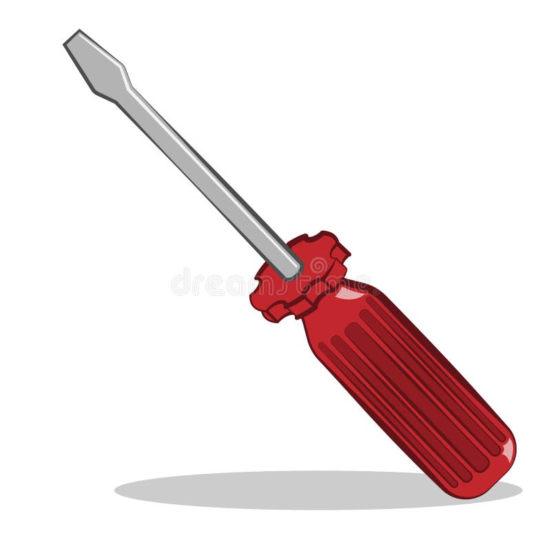 Screwdriver. Cartoon style stock vector. Illustration of driver - 122523633