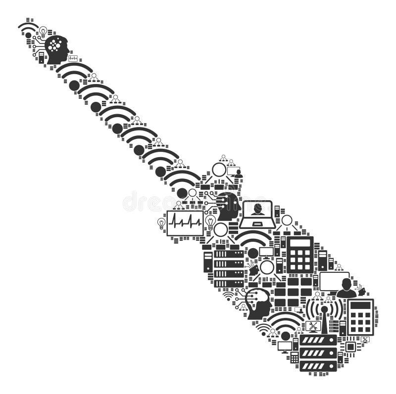 Screwdriver Composition Icon For Bigdata And Computing Stock Vector