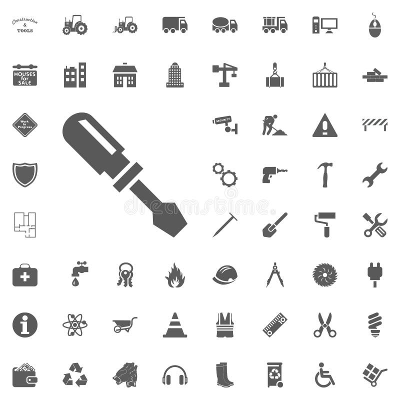 Screwdriver Icon. Construction and Tools Vector Icons Set Stock ...