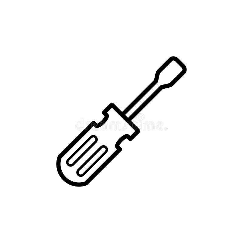 Screwdriver Icon Flat Vector Template Design Trendy Stock Vector ...