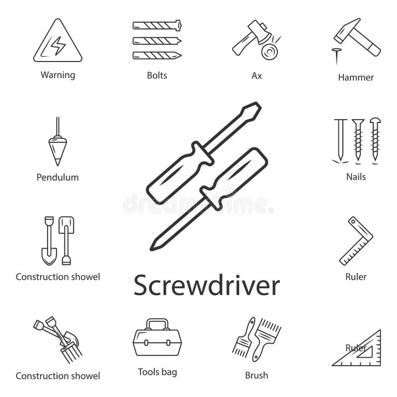 Screwdriver Icon. Simple Element Illustration. Screwdriver Symbol ...
