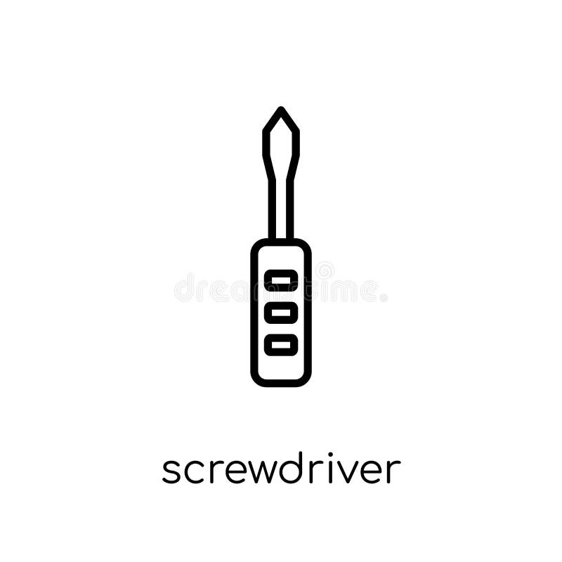 Screwdriver Icon. Trendy Modern Flat Linear Vector Screwdriver I Stock ...