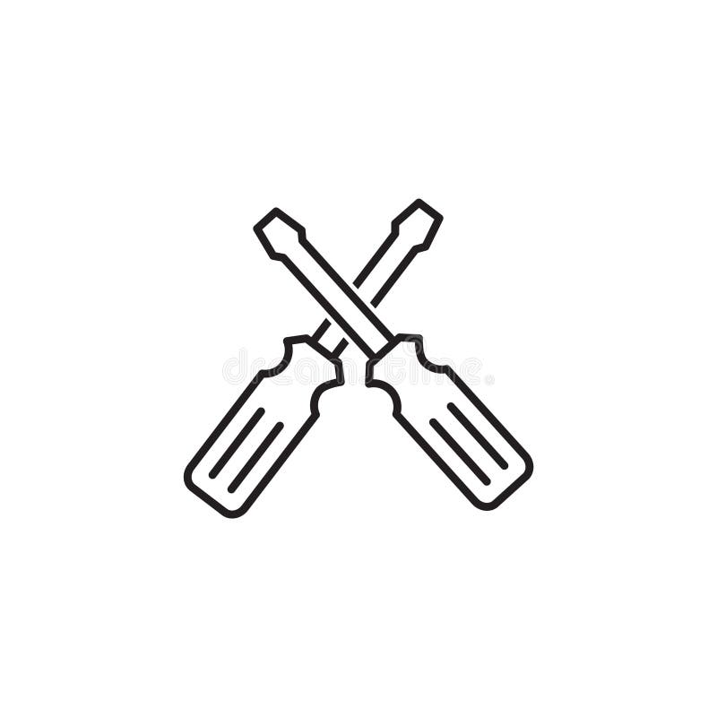 Screwdriver Icon Vector Logo Design Template Stock Vector ...