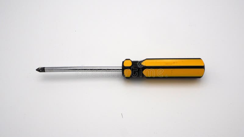 Screwdriver Isolated on WHITE BACK GROUND. Stock Image - Image of ...