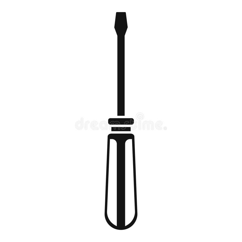 Screwdriver with Plastic Handle Fixing Icon Showing Repairing Concept ...