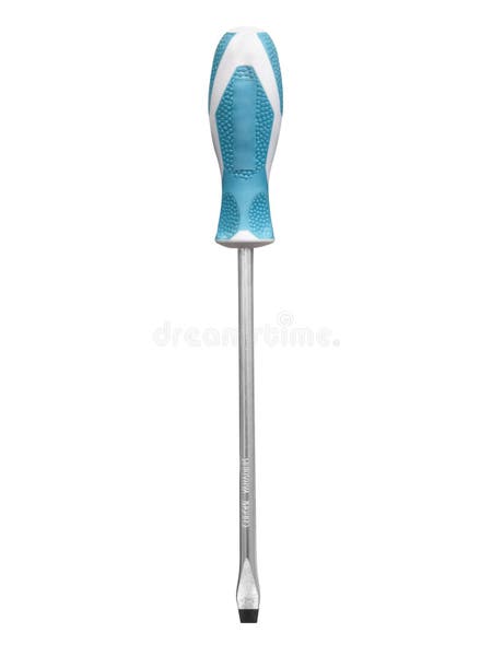Screwdriver with Plastic and Rubber Handle Isolated on White Background ...