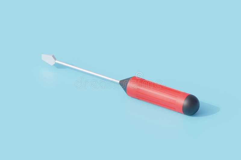 Screwdriver Single Isolated Object. 3d Render Illustration Stock ...