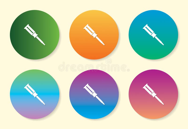 Screwdriver Six Color Gradient Icon Design Stock Vector - Illustration ...
