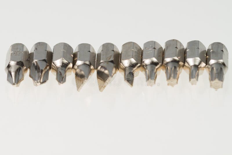 Screwdriver Sockets on White Background Stock Image - Image of ...