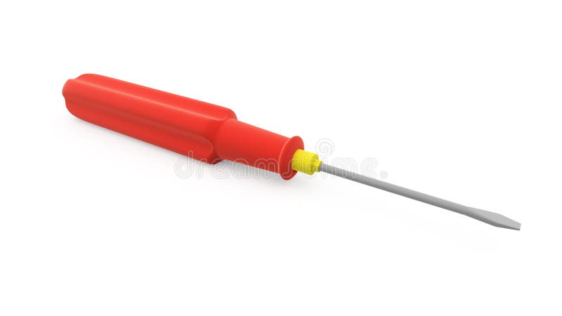 Screwdriver Steel with Red Handle Stock Illustration - Illustration of ...