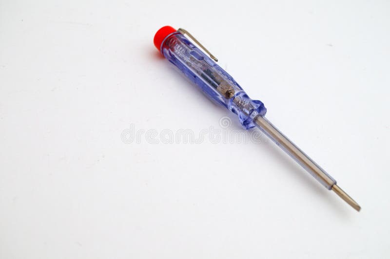 Screwdriver for Testing Electricity Stock Image - Image of measurement ...